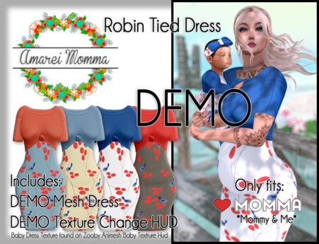Second Life Marketplace - DEMO Amarei Momma [Robin Tied Dress]